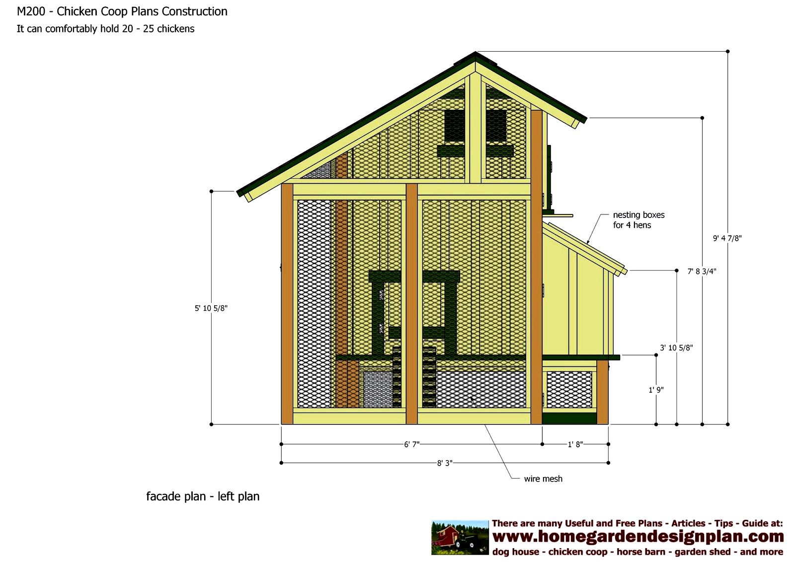Building a chicken house, including free plans - sunset